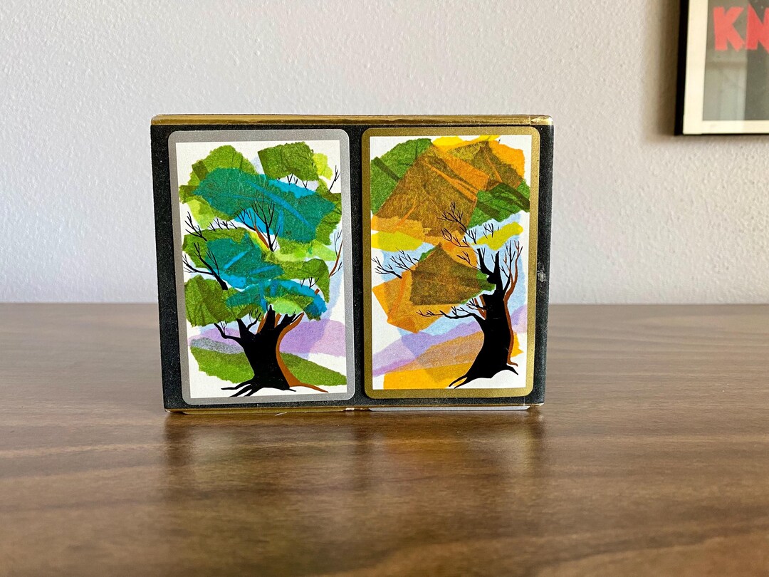 Mcm Tree Playing Cards Modern Design Double Deck of Cards - Etsy