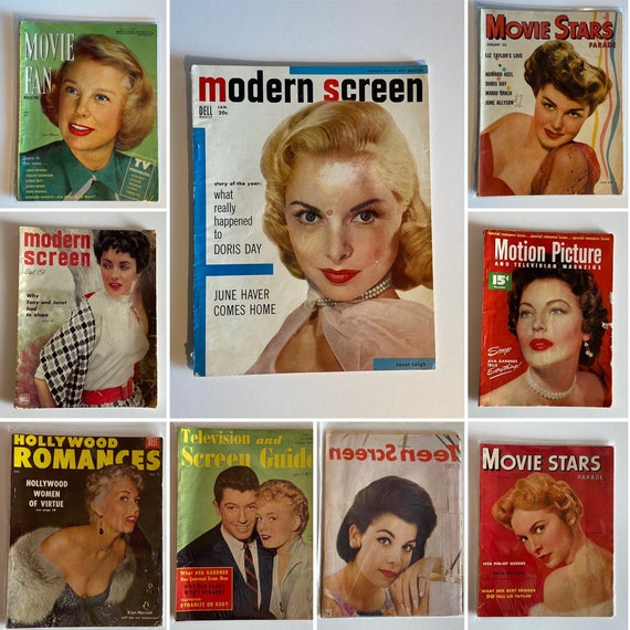 Vintage Hollywood movie magazines film stars Silver Screen | Etsy