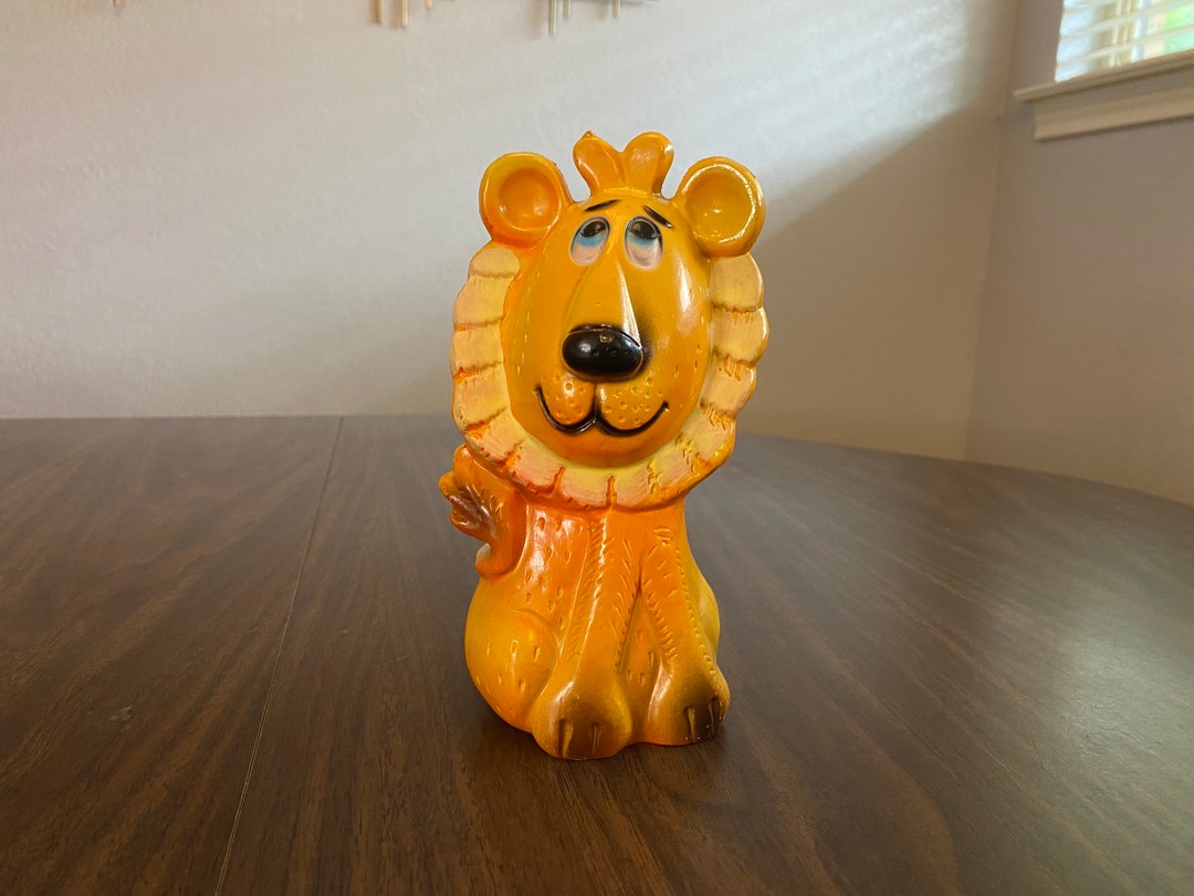 Lion Coin Bank 70's - Etsy