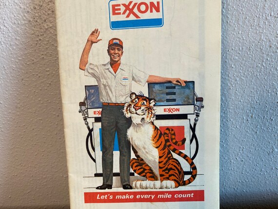 Vintage Exxon Map of Texas 1977 | Etsy