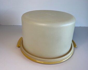 Tupperware Tall Cake Taker/carrier-harvest Gold Base-#683, #684 - Etsy