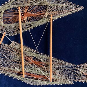 Framed String Art Airplane 3D Wall Art 70's Wall Decor Mid Century - Etsy