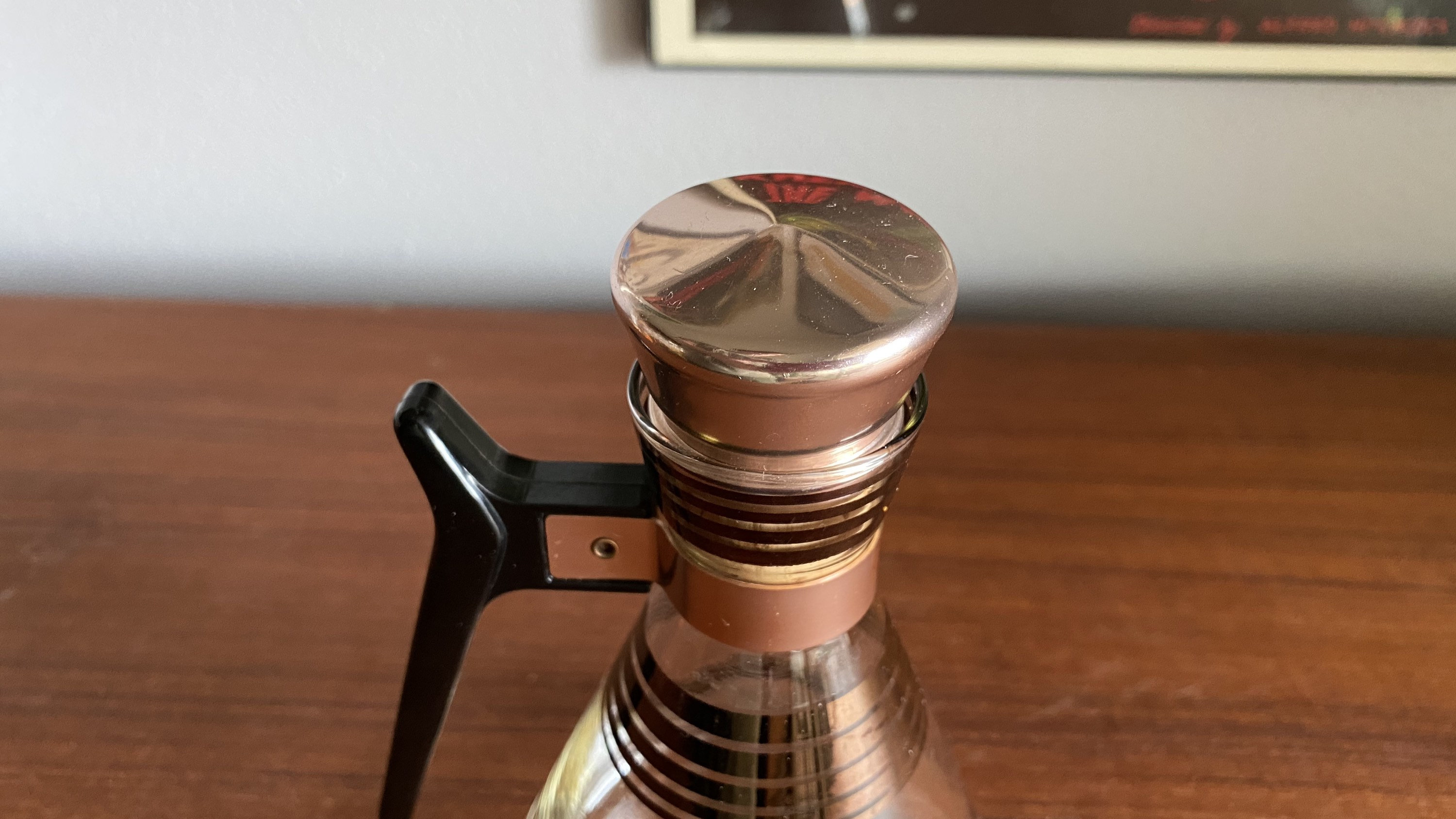 Inland Carafe Glass and Copper Cork Top Coffee Tea | Etsy