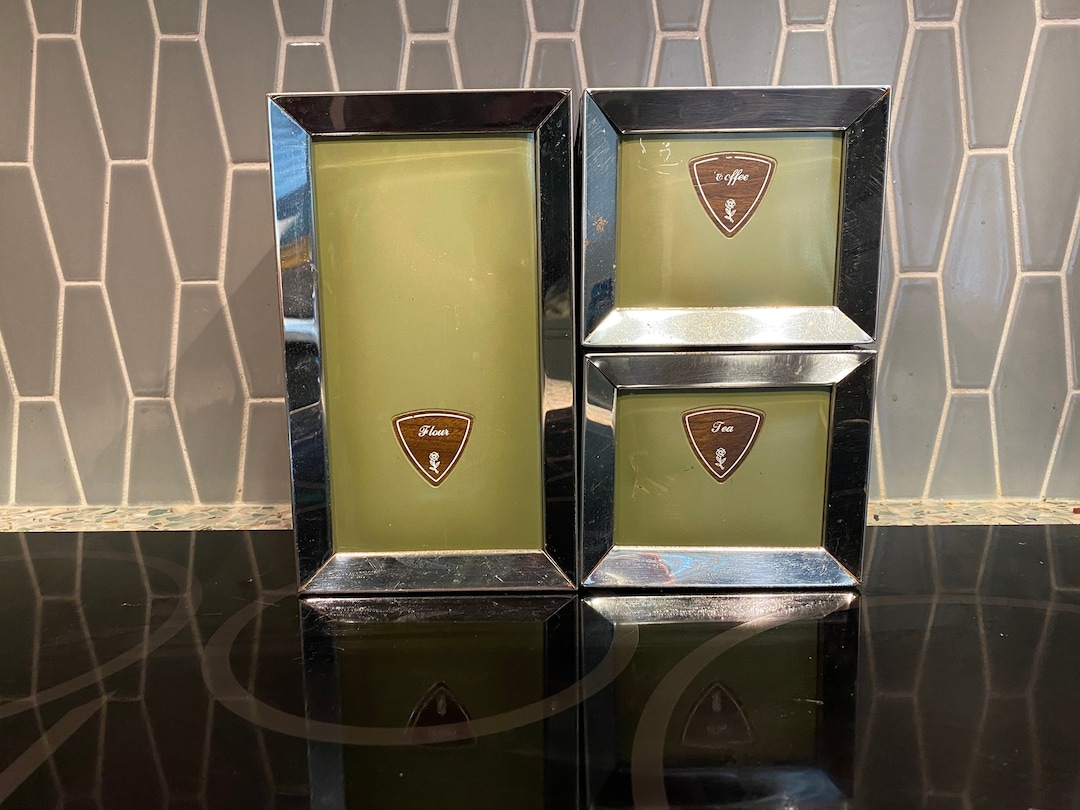 Lady Garner Aluminum Canister Set With Lids | Avocado Green Vintage Mid ...