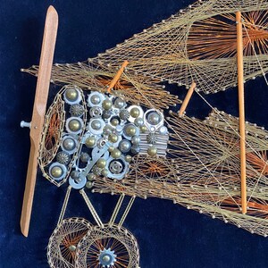 Framed String Art Airplane 3D Wall Art 70's Wall Decor Mid Century - Etsy