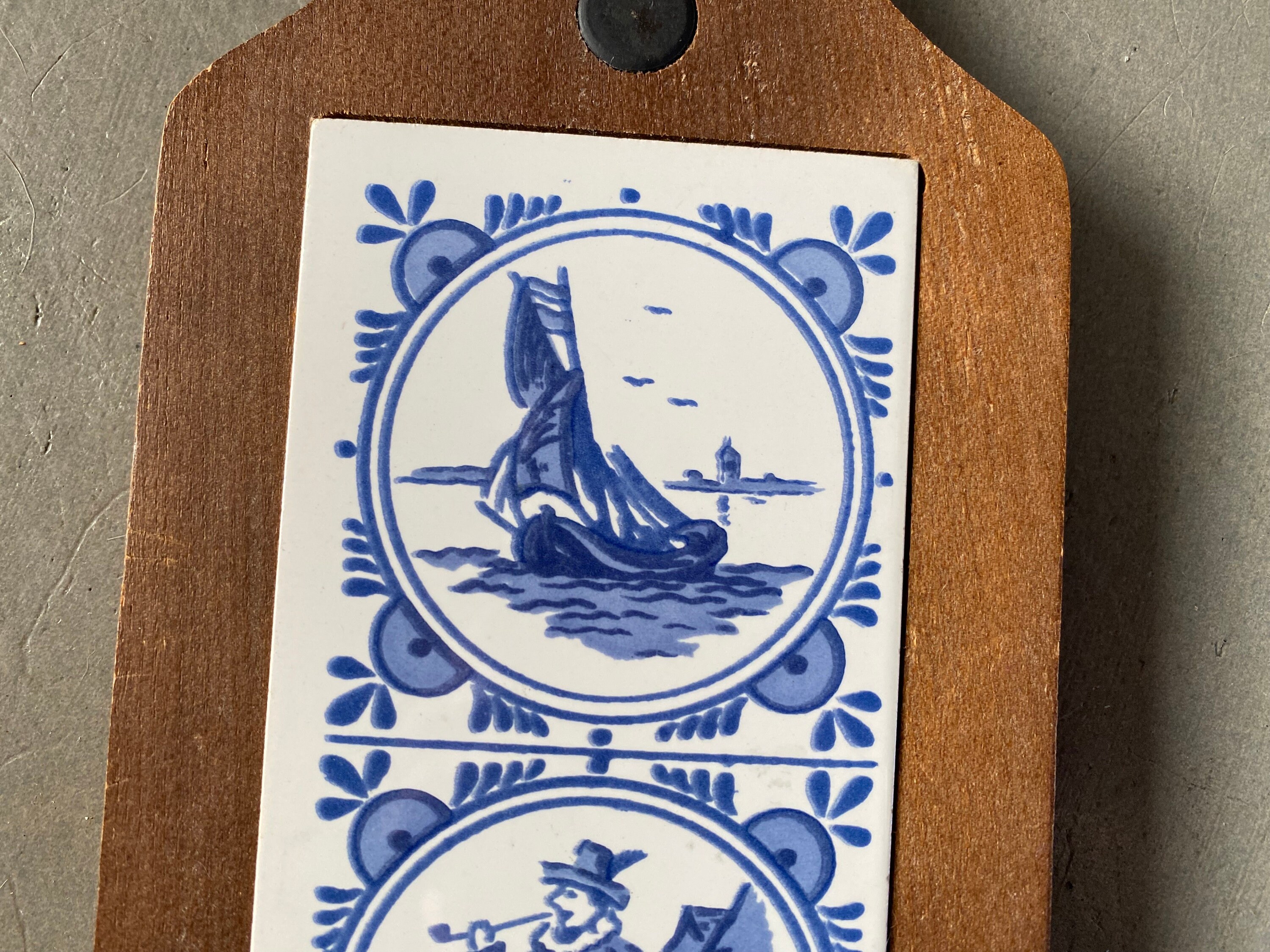 Tile Cheese Board With Handle | Delft Blue Tile Bread Charcuterie ...