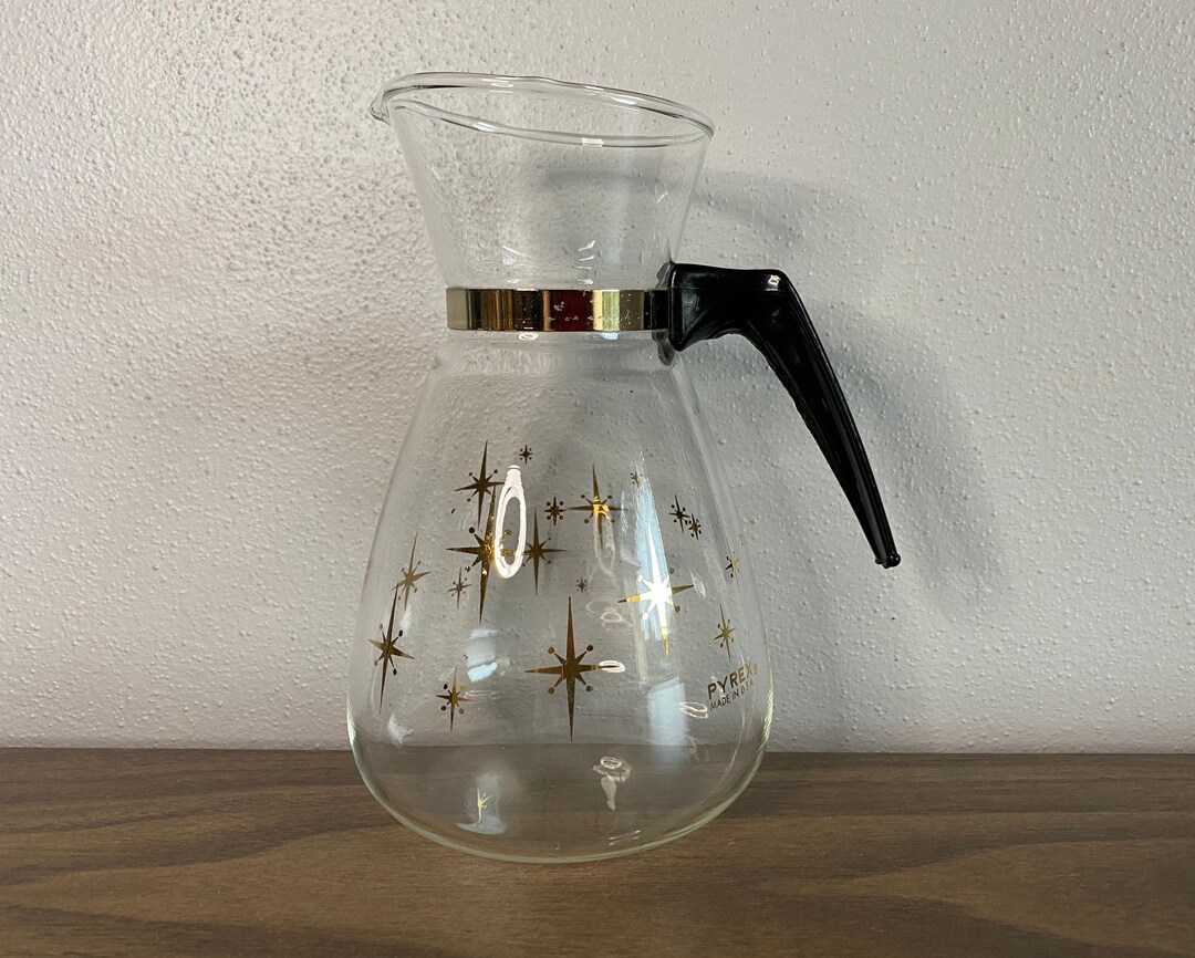 Pyrex Starburst Coffee Carafe | Mid Century Coffee Pitcher 16 Oz - Etsy