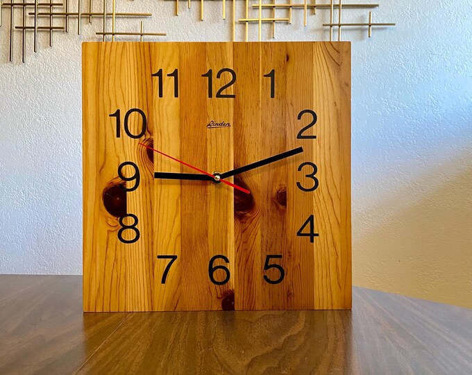 Linden Wall Clock Butcher Block - Etsy