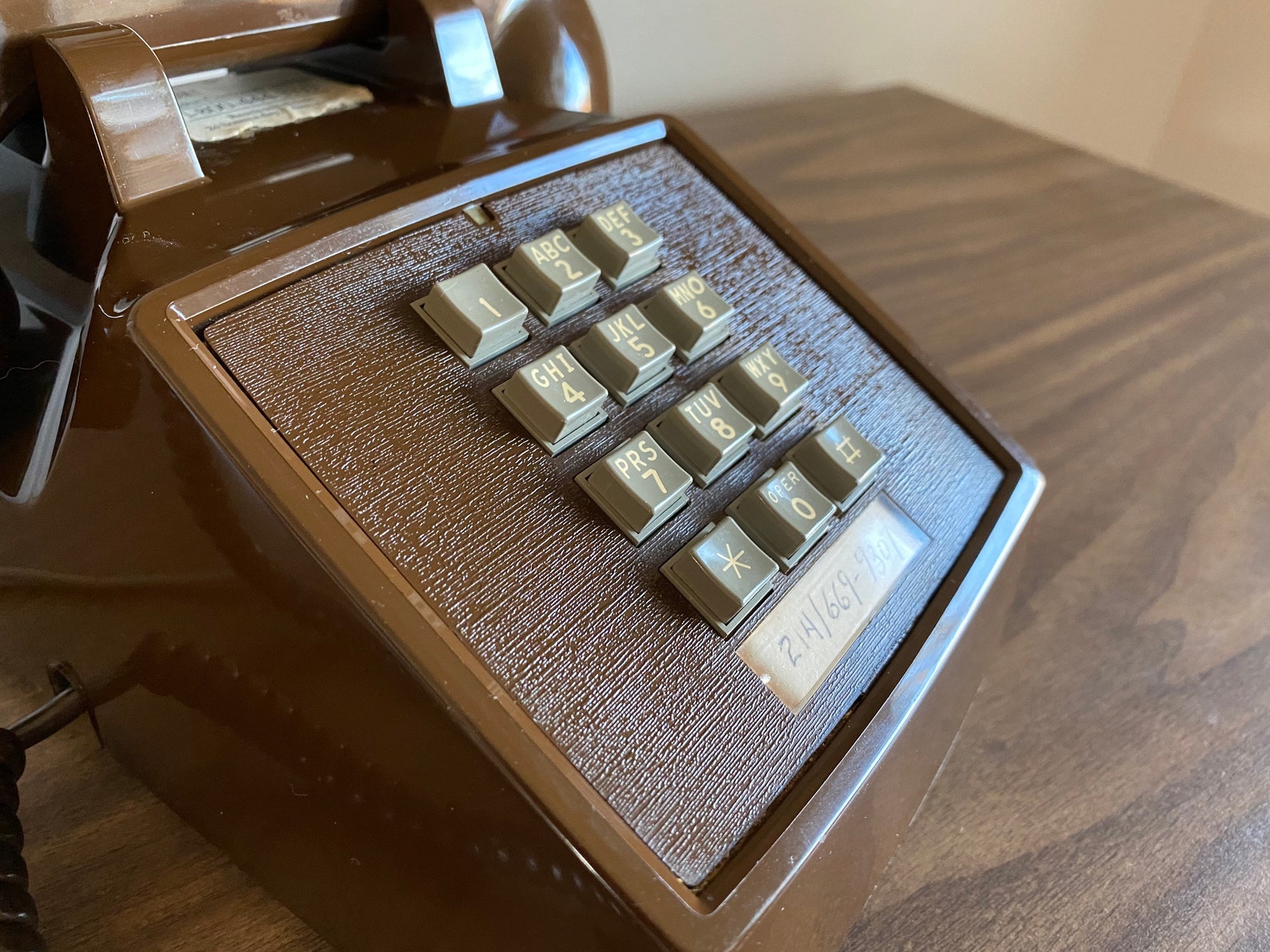 Brown Touch Tone Push Button Telephone - Etsy