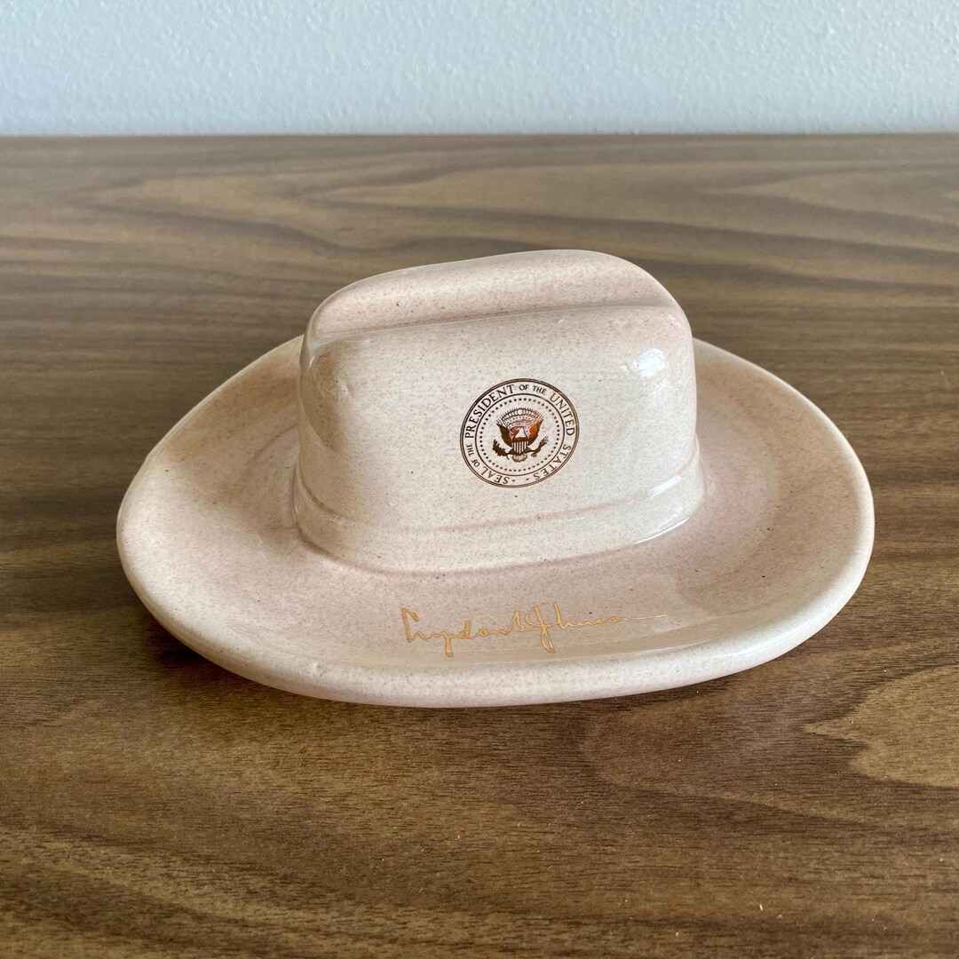 Lyndon B Johnson Ceramic Cowboy Hat Ashtray - Etsy