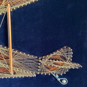 Framed String Art Airplane 3D Wall Art 70's Wall Decor Mid Century - Etsy