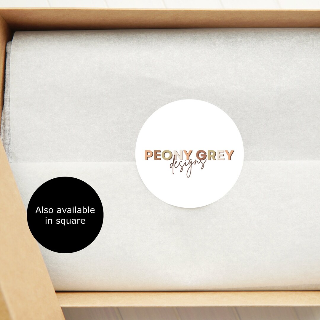 Business Logo Stickers. Custom Personalised Round Business Logo ...