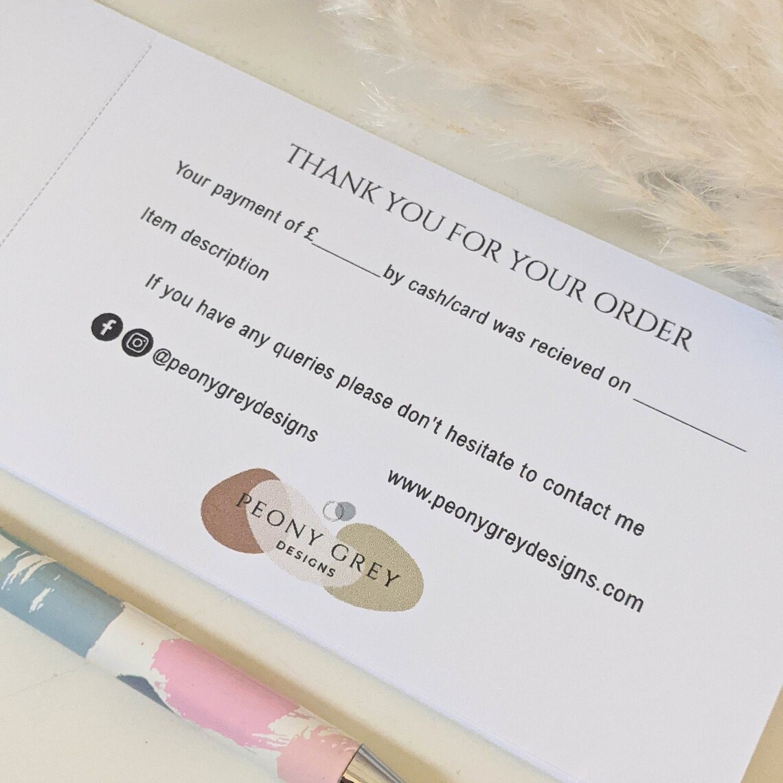 Business Receipt Book Customer Receipt Book Craft Fair - Etsy UK