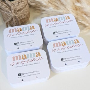 Hoop Earring Cards, Small Earring Cards, Personalised Earring Cards ...