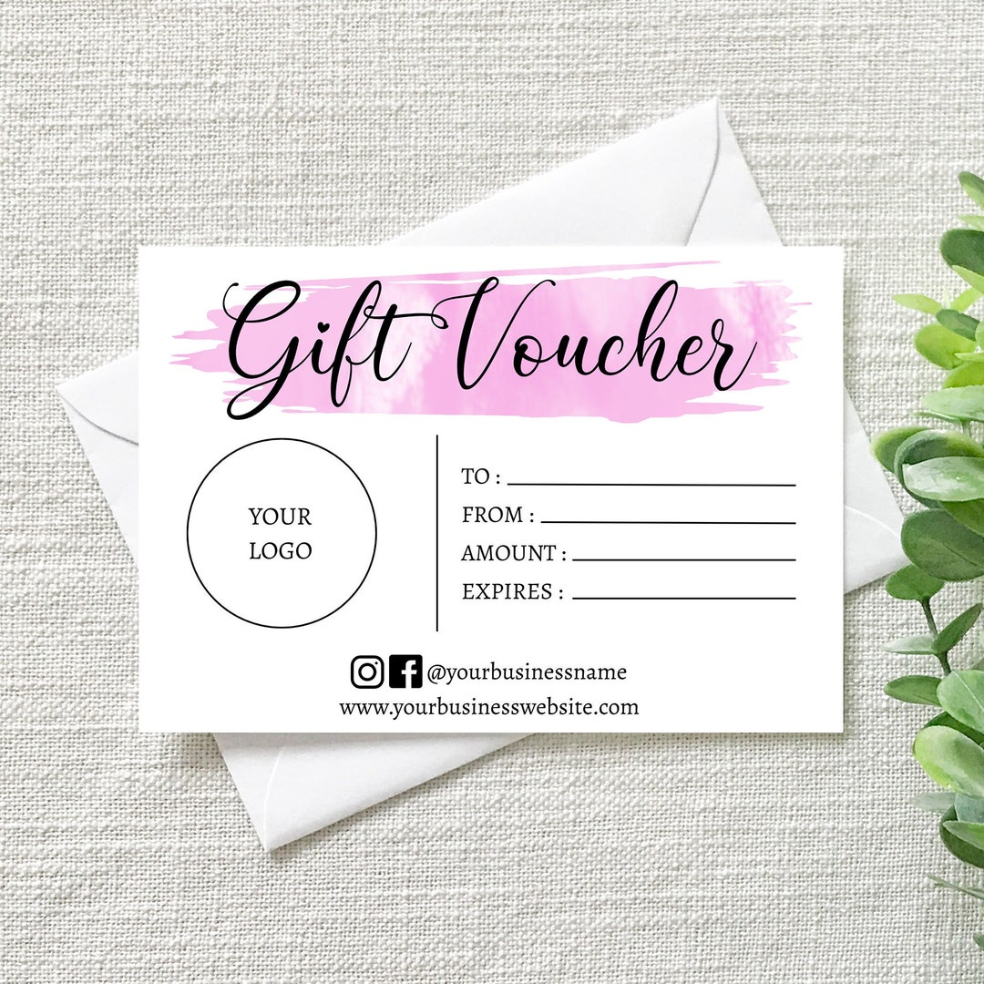 A6 Gift Vouchers, Gift Voucher for Small Business, Gift Certificate ...