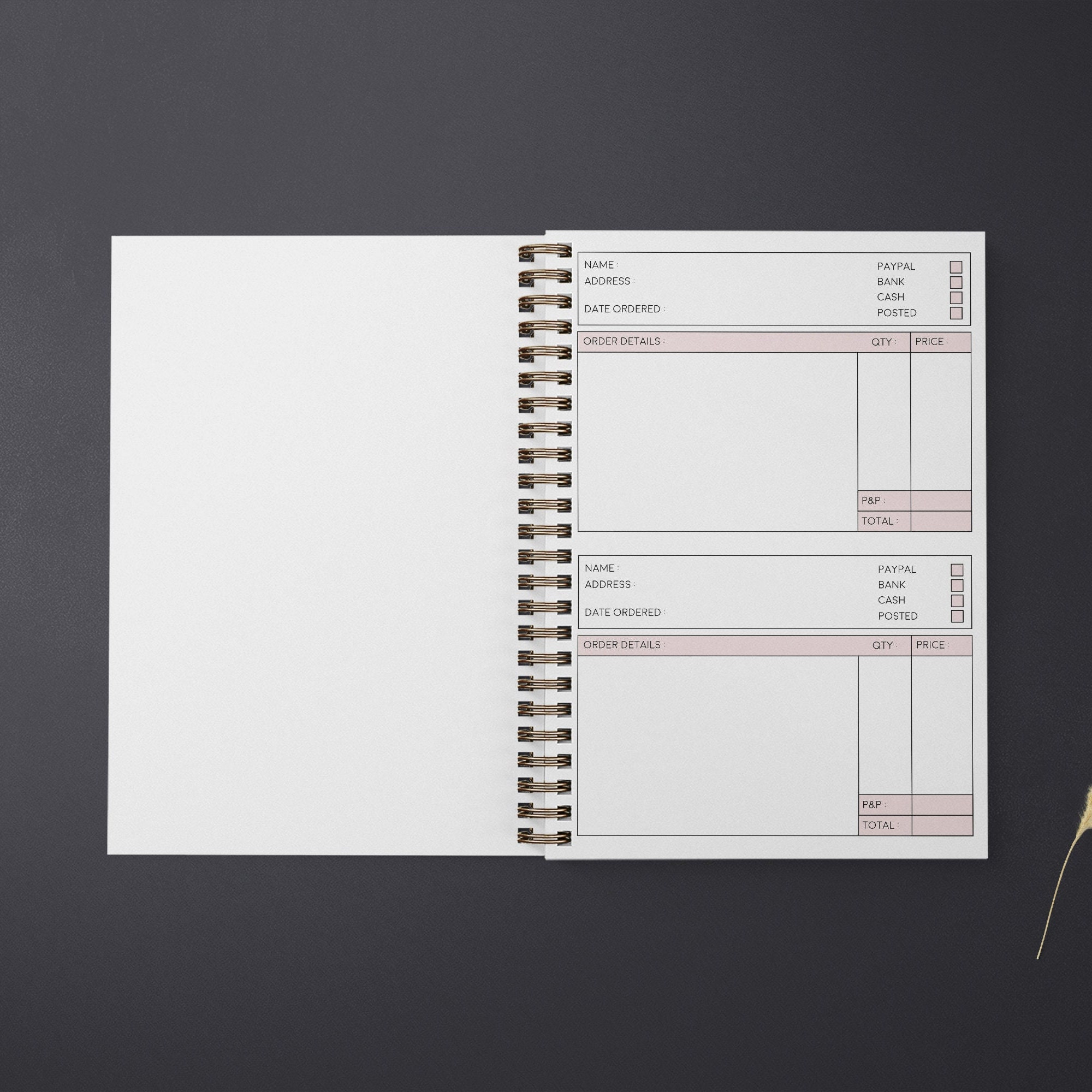 Personalised A4 Order Book Logo Order Book Small Business - Etsy