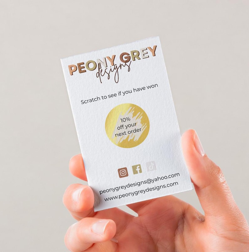 Business Scratch Cards, Business Cards, Scratch Cards, Thank for Your ...