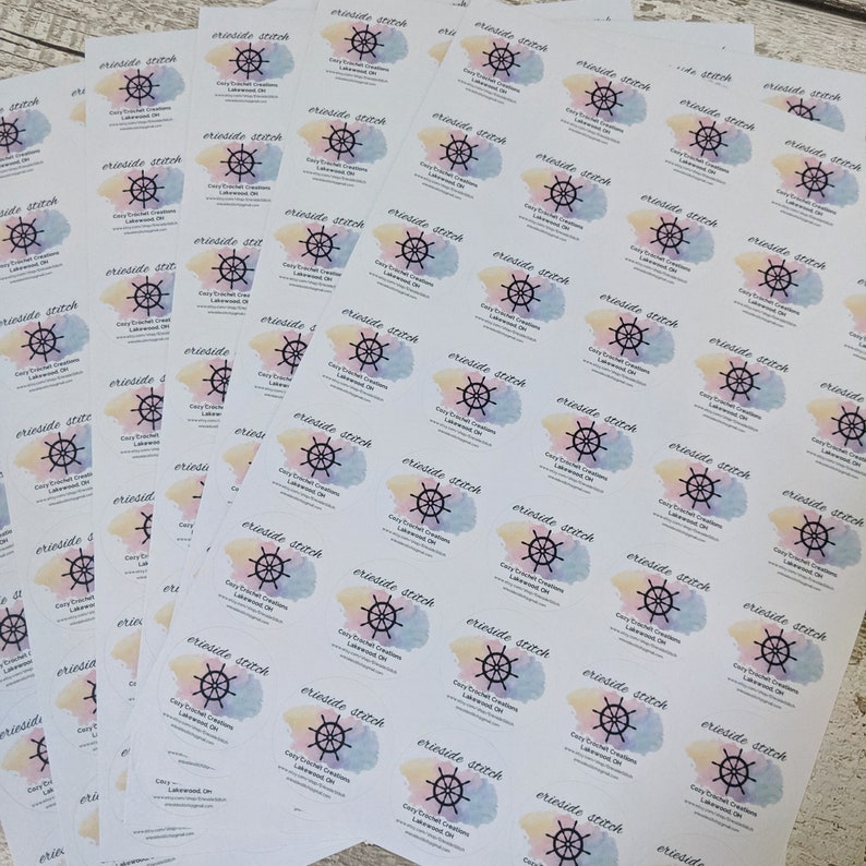 Business Logo Stickers. Custom Personalised Round Business | Etsy