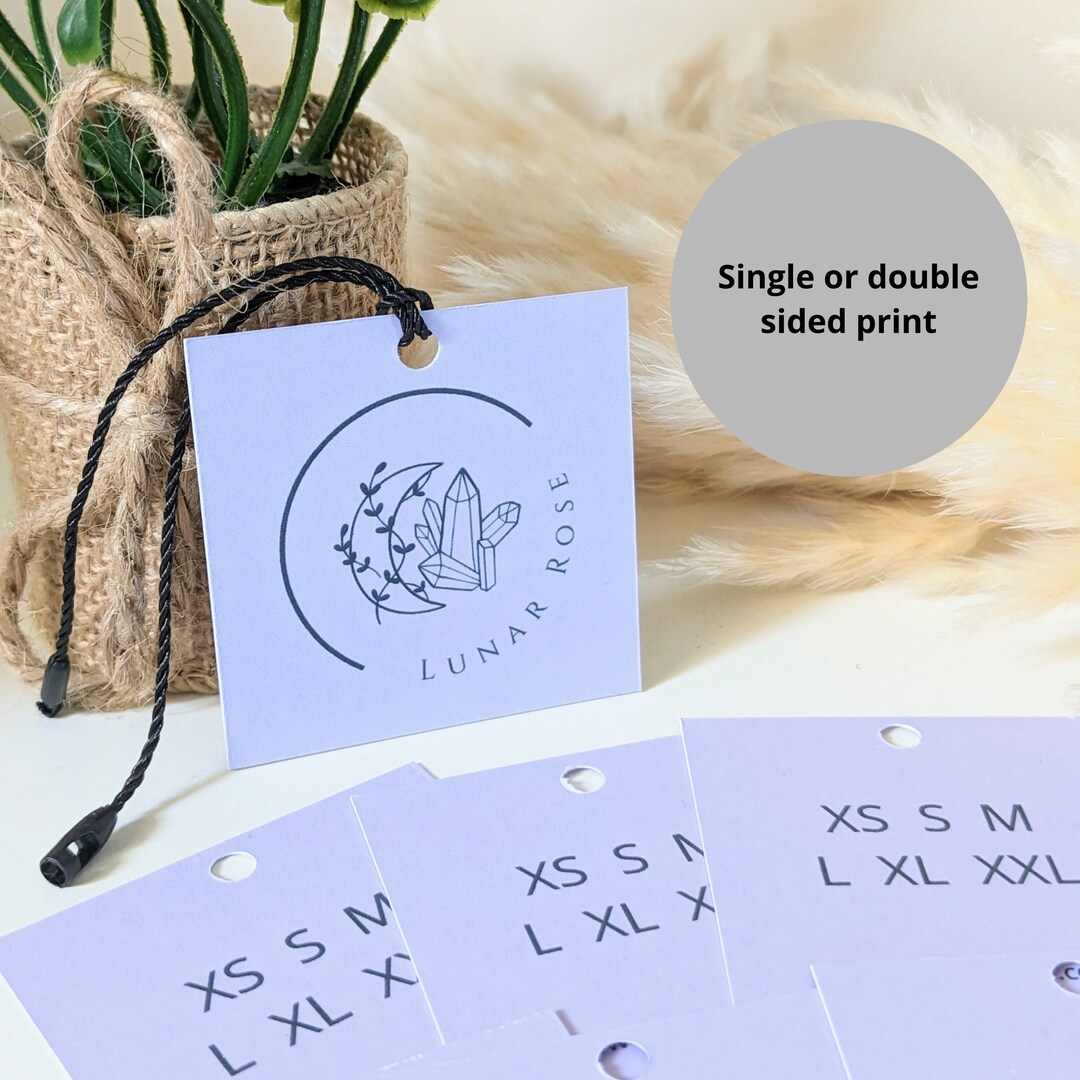 Square Clothing Tags, Hang Tags, Business Tags, Business Logo Tags ...
