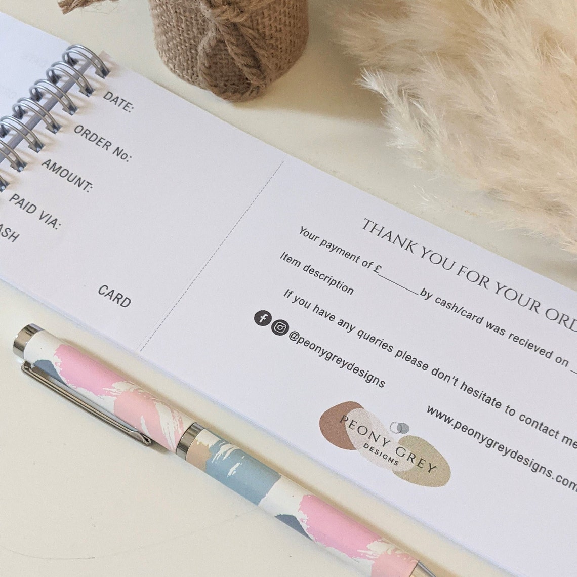 Business Receipt Book Customer Receipt Book Craft Fair - Etsy