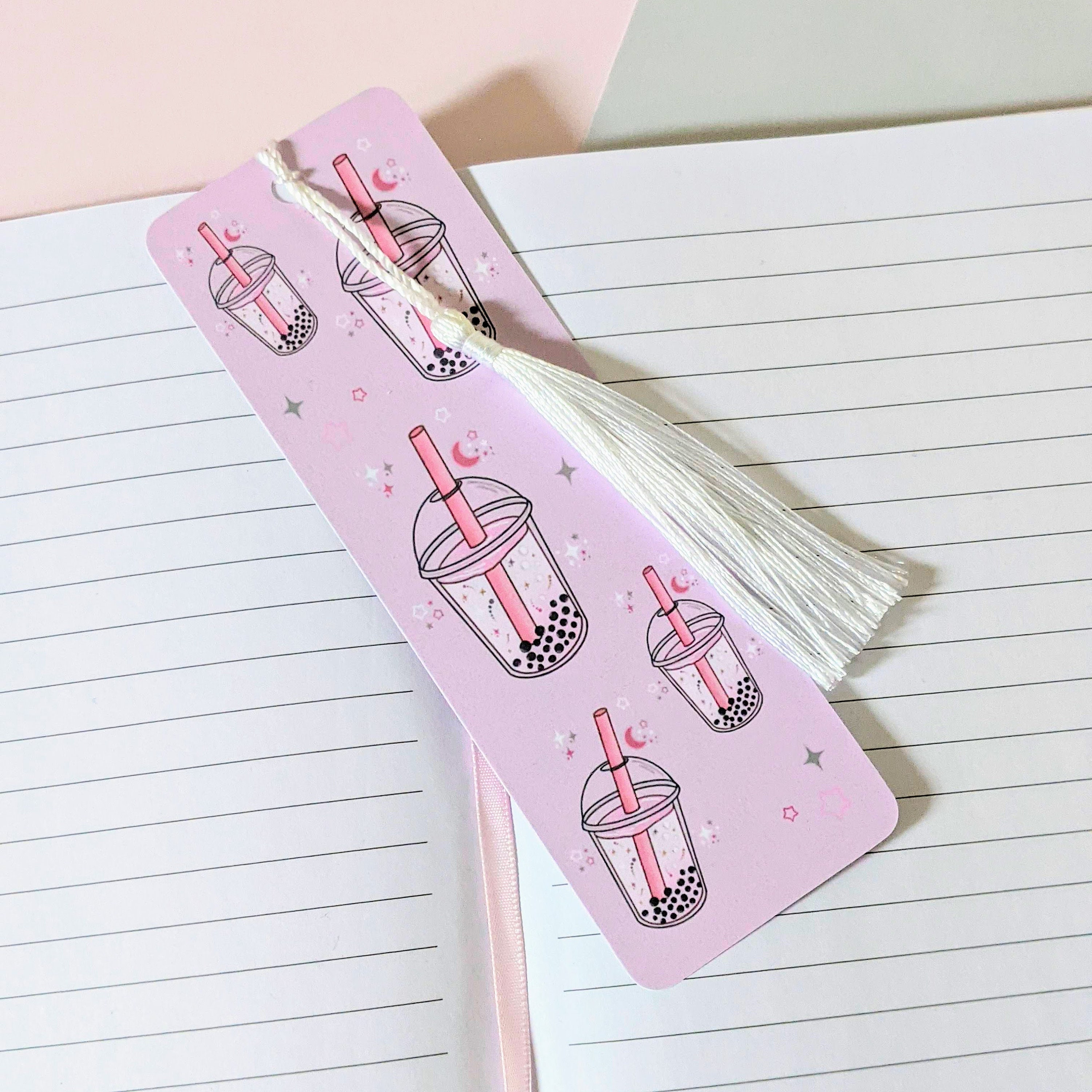 Bubble Tea Bookmark Boba Bookmark Kawaii Bookmark - Etsy UK