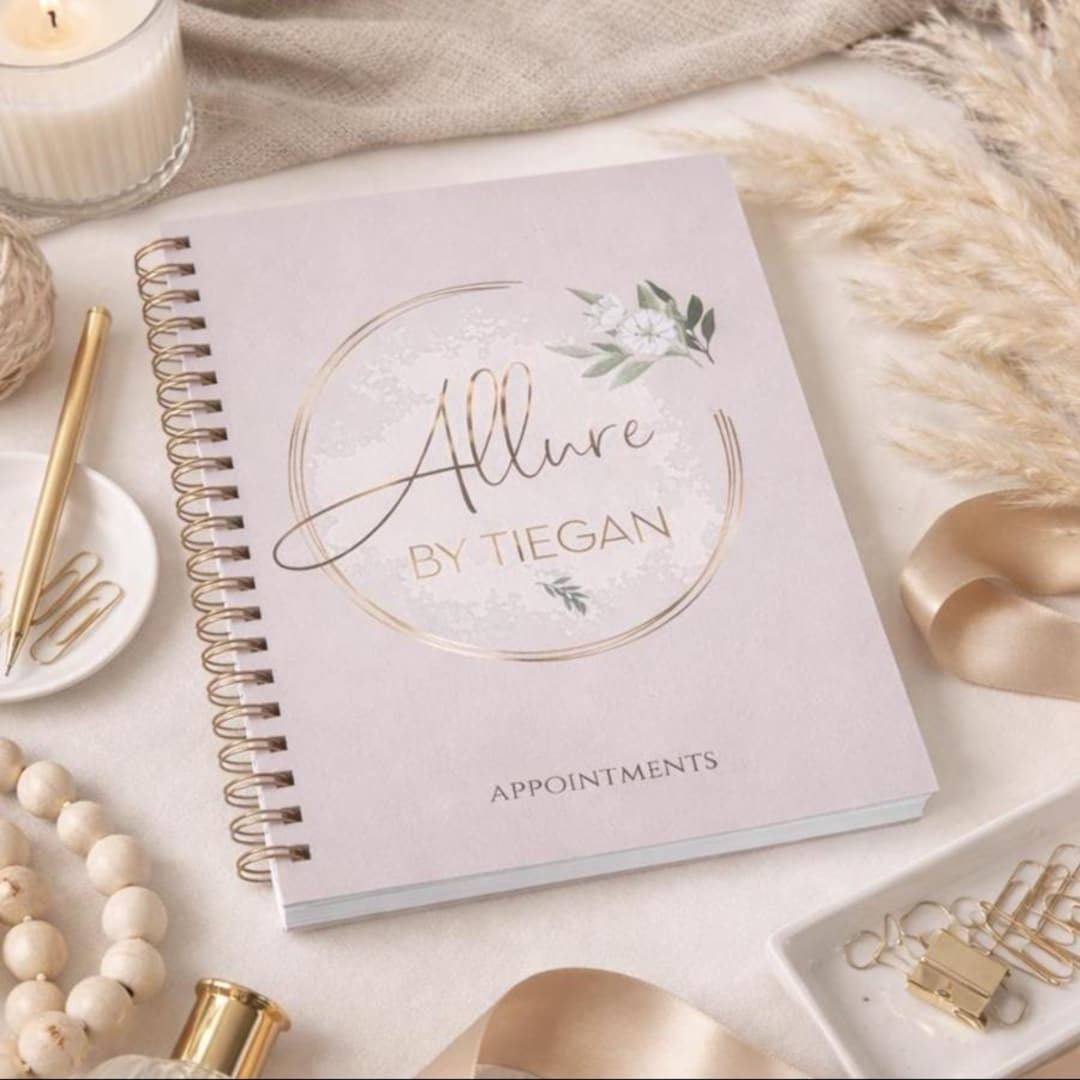Personalised A5 Appointment Book, Small Business Stationery, Beauty ...