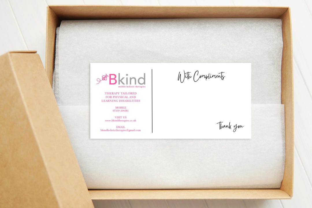 With Compliment Slips, Thank You Slips, Custom Compliment, Business ...
