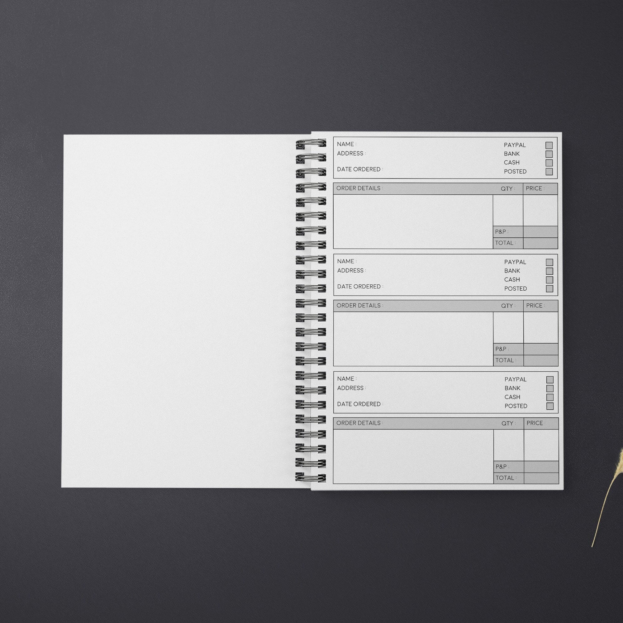 Personalised A4 Order Book Logo Order Book Small Business | Etsy