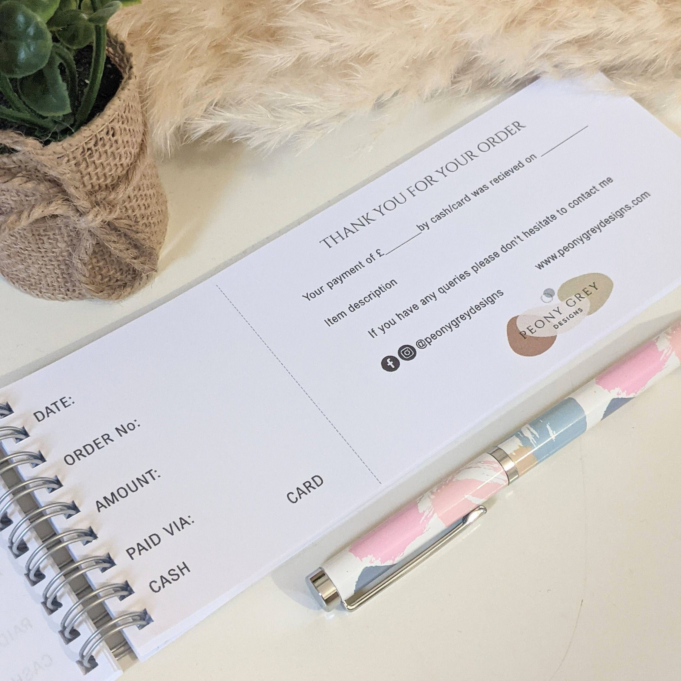 Business Receipt Book Customer Receipt Book Craft Fair - Etsy UK