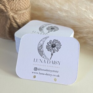 Hoop Earring Cards, Small Earring Cards, Personalised Earring Cards ...