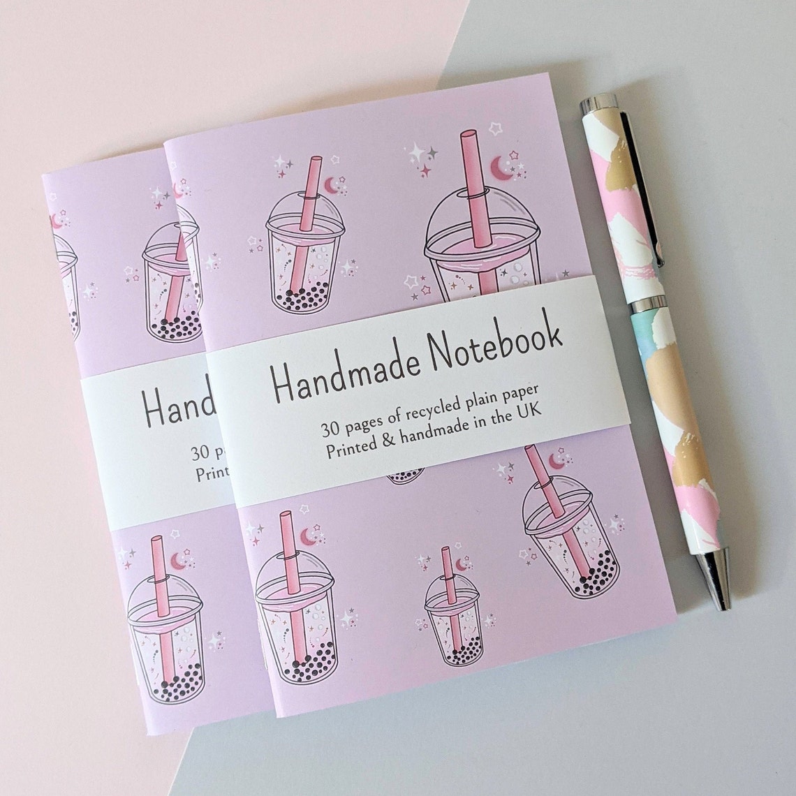 Bubble Tea Notebook Boba Tea Handmade Notebook A6 Notebook | Etsy