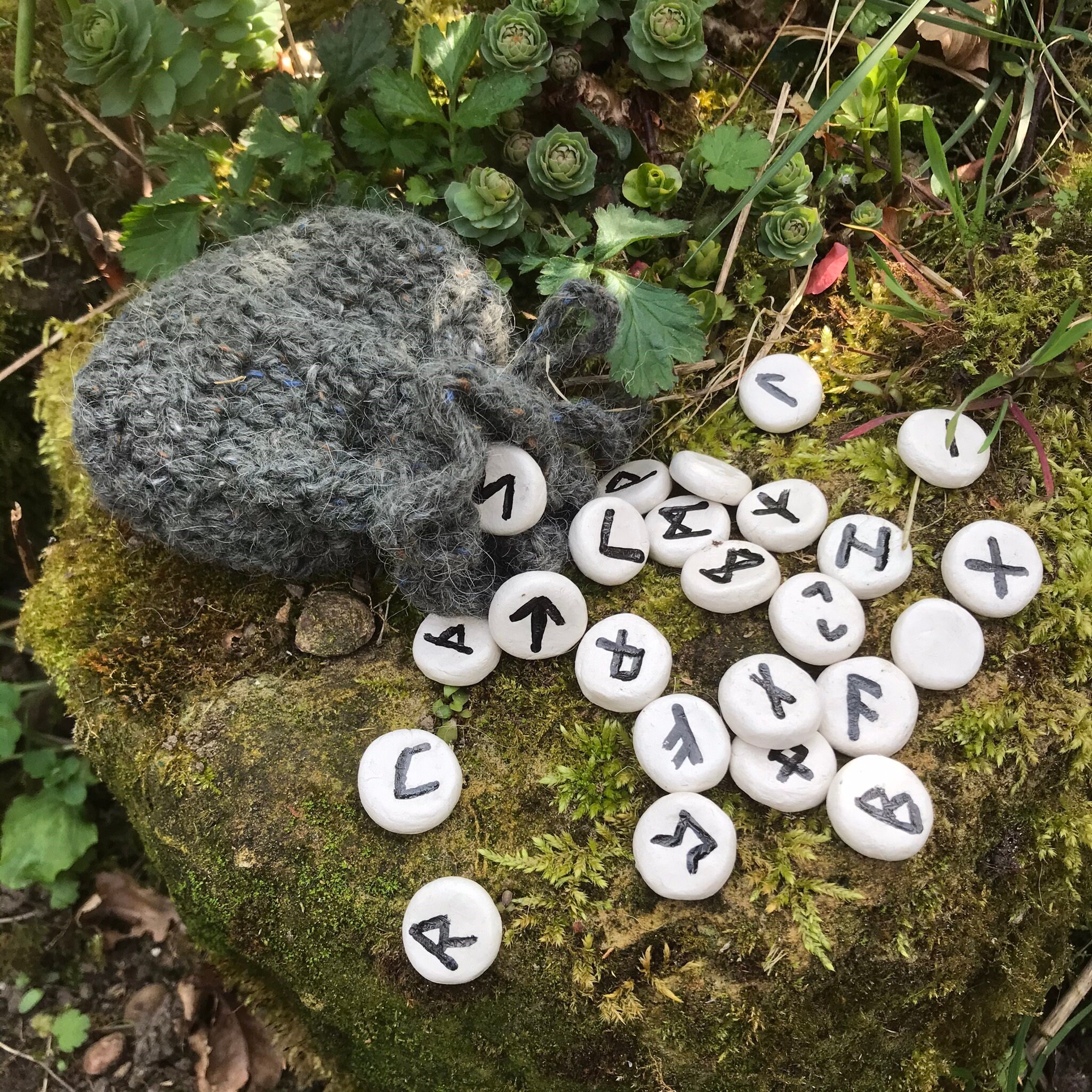 Set of 25 Varnished Clay Runes With Interpretation Information - Etsy