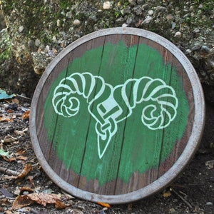 Steel, Wood and Leather Skyrim Markarth Hold Shield Replica Norse ...