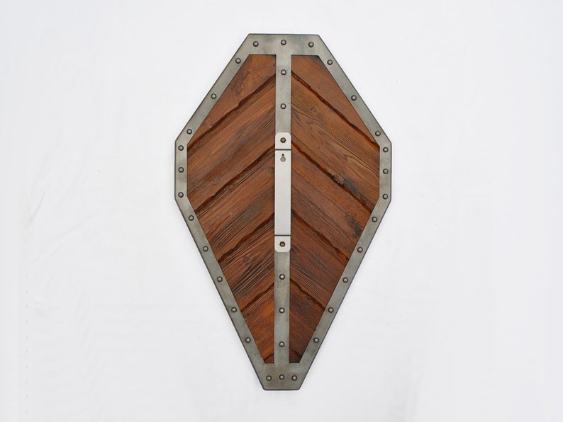 Steel Wood and Leather Imperial Light Shield Replica Roman - Etsy