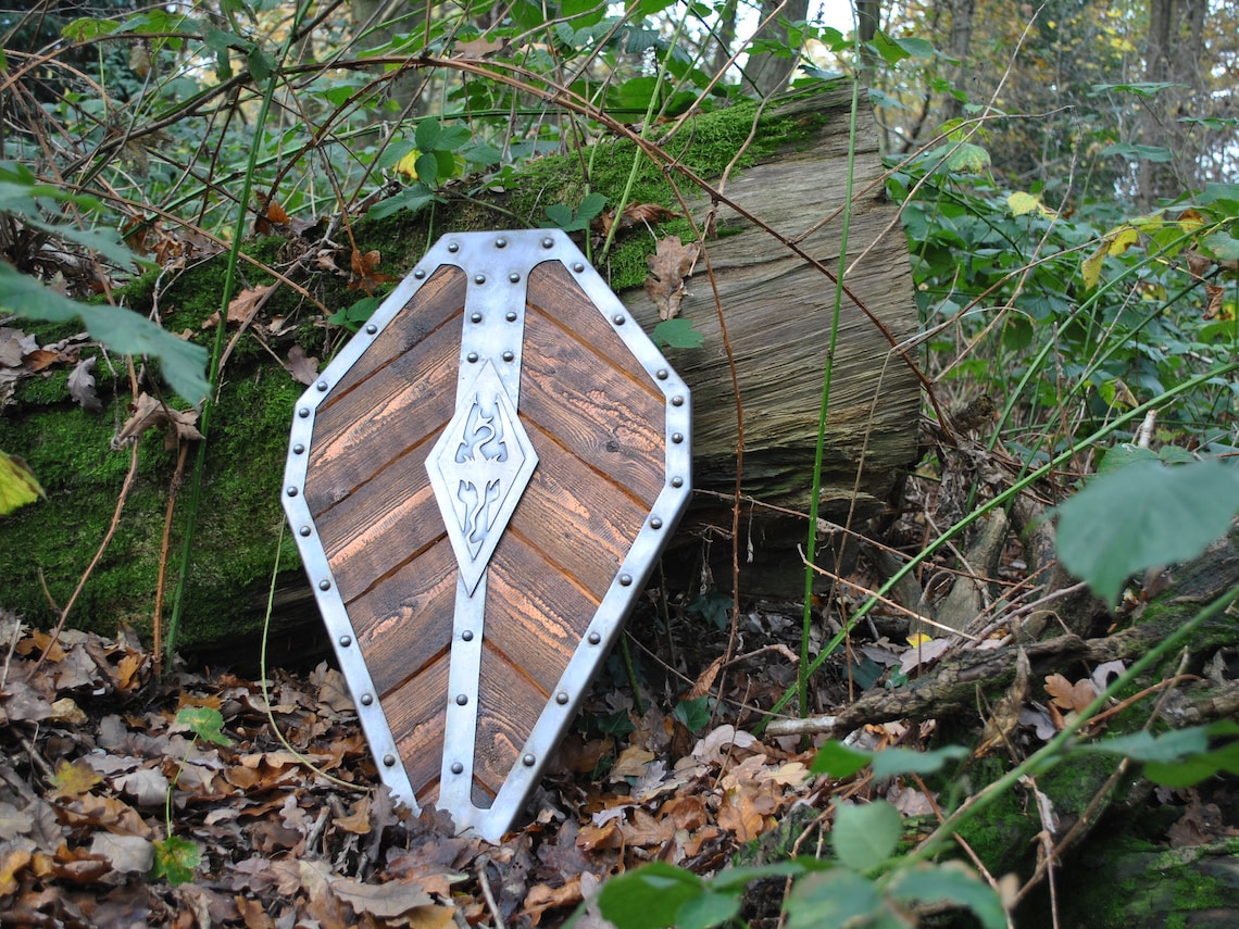 Steel Wood and Leather Imperial Light Shield Replica Roman - Etsy