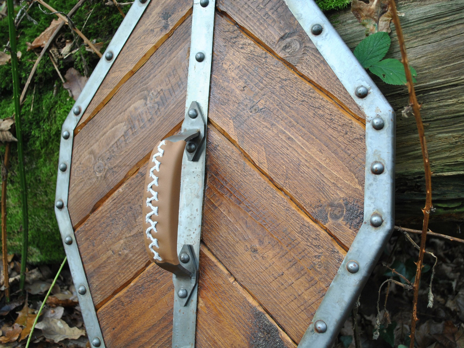 Steel Wood and Leather Imperial Light Shield Replica Roman - Etsy