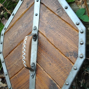 Steel Wood and Leather Imperial Light Shield Replica Roman | Etsy