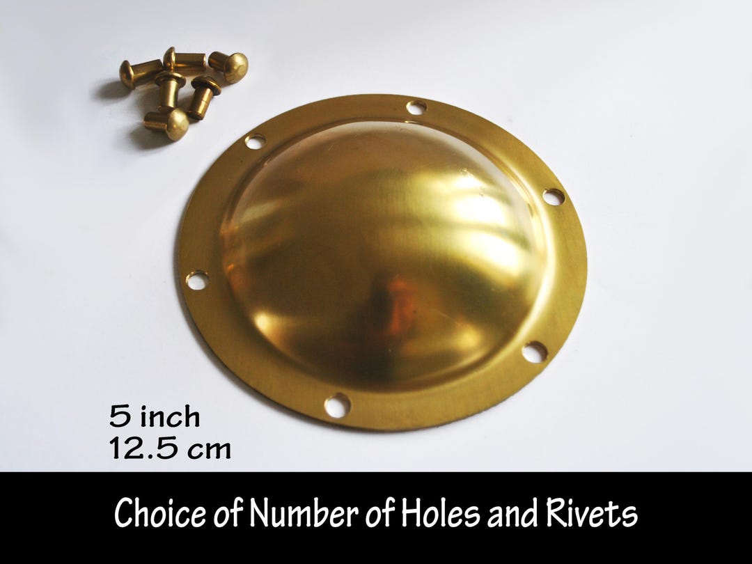 Small Custom Made Brass Viking Shield Boss / Umbo Replica With Rivets 5 ...