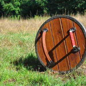 Steel, Wood and Leather Emblazoned Shield Replica Legend of Zelda ...