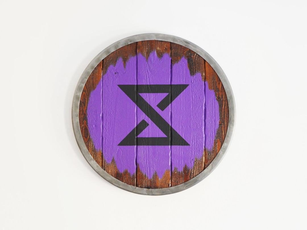 Steel, Wood and Leather Witcher Magic Rune Sign Viking Hold Shield ...