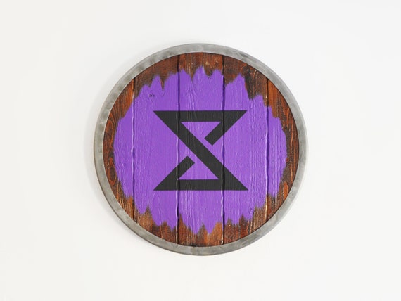 Steel Wood and Leather Witcher Magic Rune Sign Viking Hold - Etsy