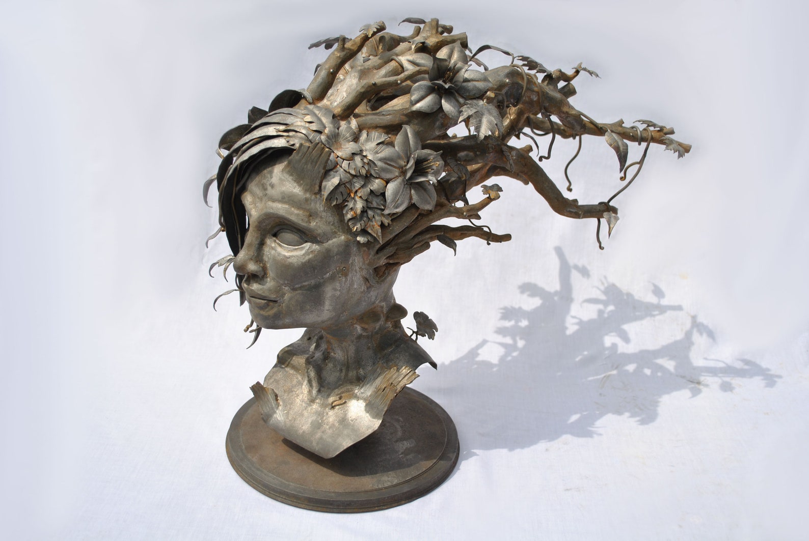 Handmade Steel Dryad Bust Sculpture.kyne REMAKE | Etsy