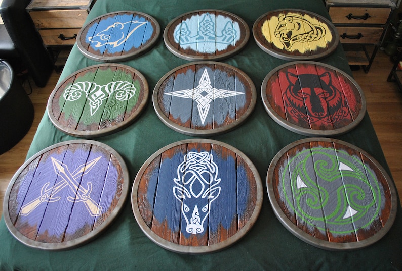 Bundle of All 9 Skyrim Hold Shield Design Replicas. Made From | Etsy