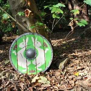 Steel, Wood and Leather Hunter's Shield Replica Legend of Zelda Breath ...