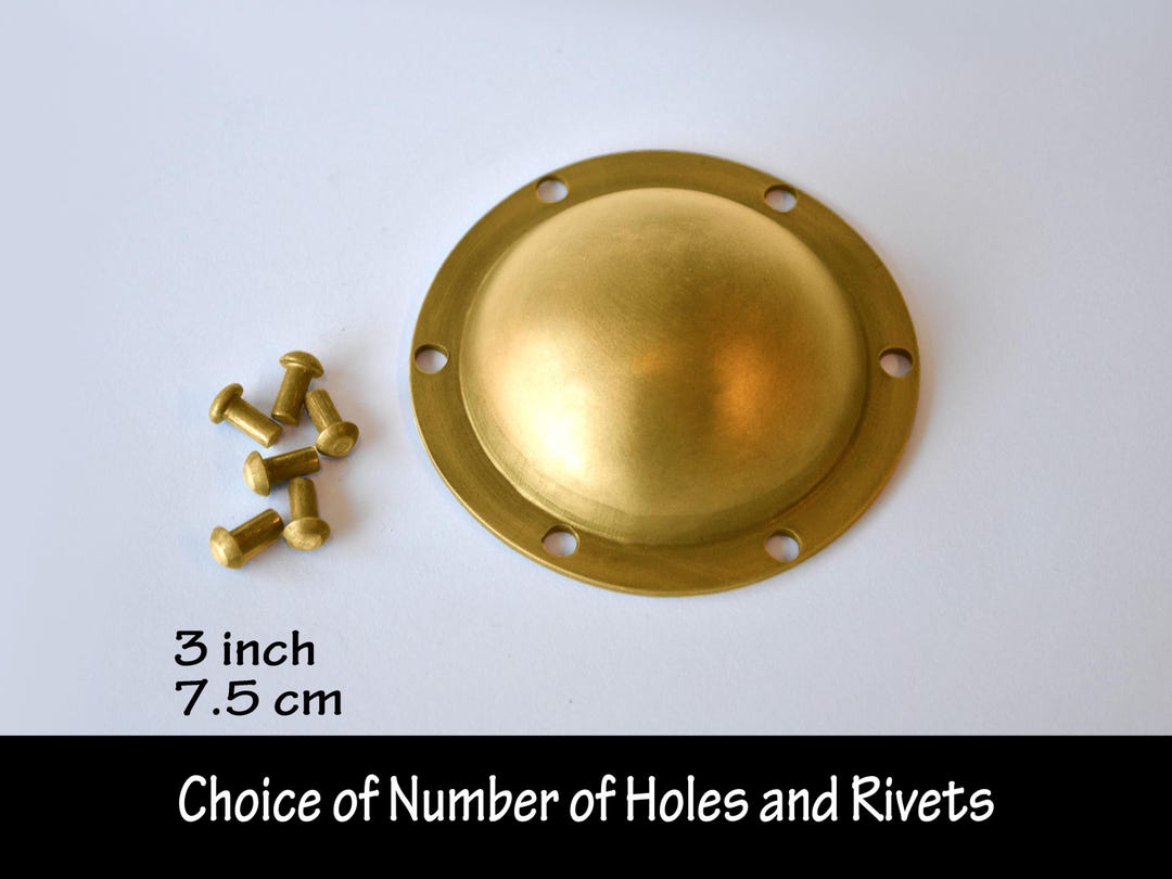 Extra Small Custom Made Brass Viking Shield Boss Replica With Rivets 3 ...