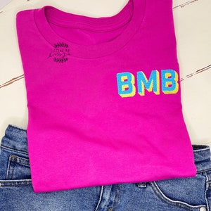 Kids Monogram T Shirt Embroidered Kids T Shirt Girls - Etsy