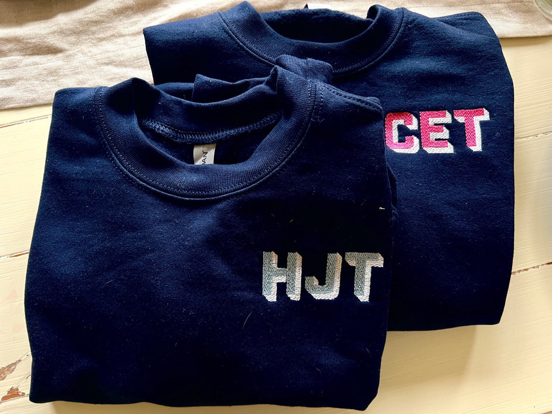 Kids Monogram Sweatshirt Embroidered Kids Sweatshirt Girls Monogram ...
