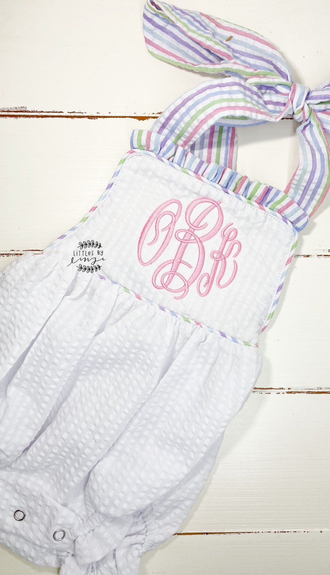 Baby Girl Bubble- Summer Sunsuit - Baby Seersucker Sunsuit - Kids ...