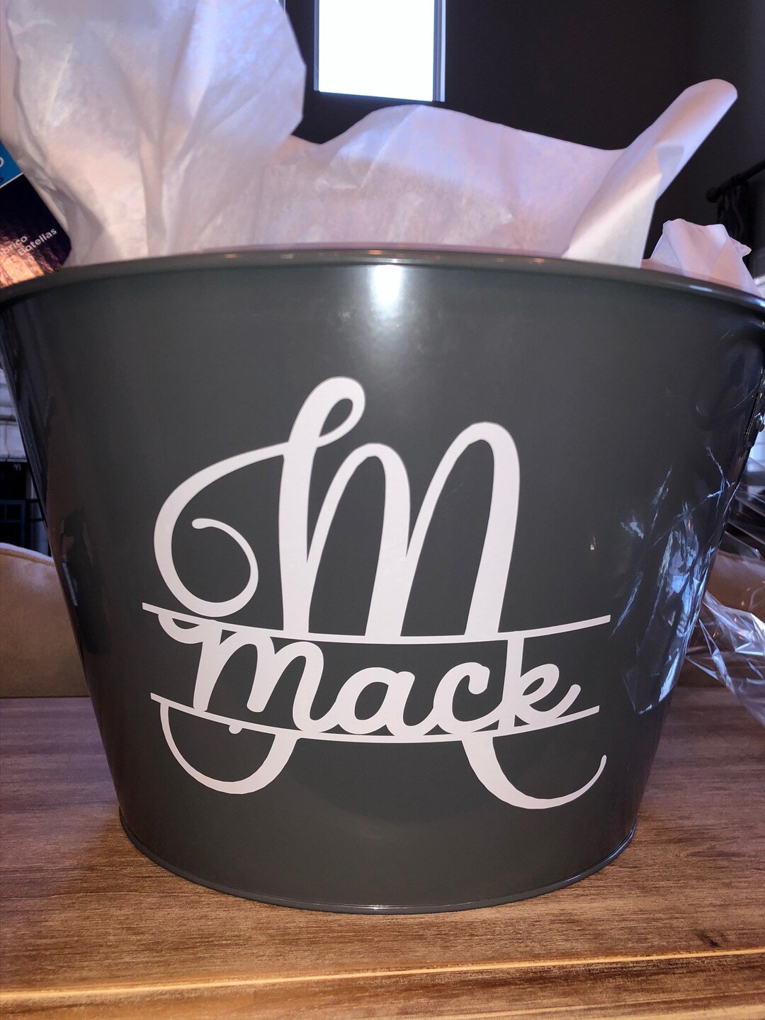 Personalized Metal Bucket Drink Bucket Wedding Gift Housewarming Gift ...