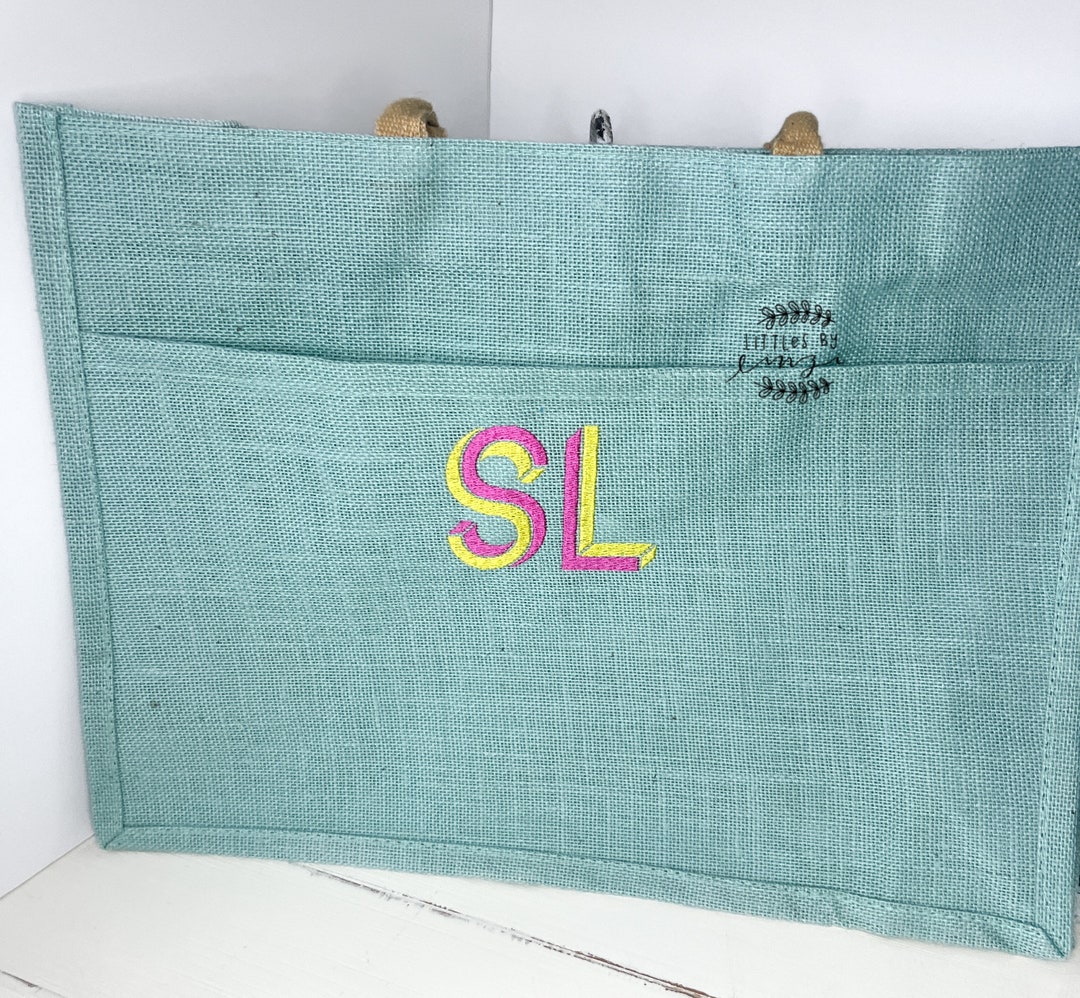Monogrammed Beach Bag- Personalized Beach Tote - Summer Bag - Teacher ...